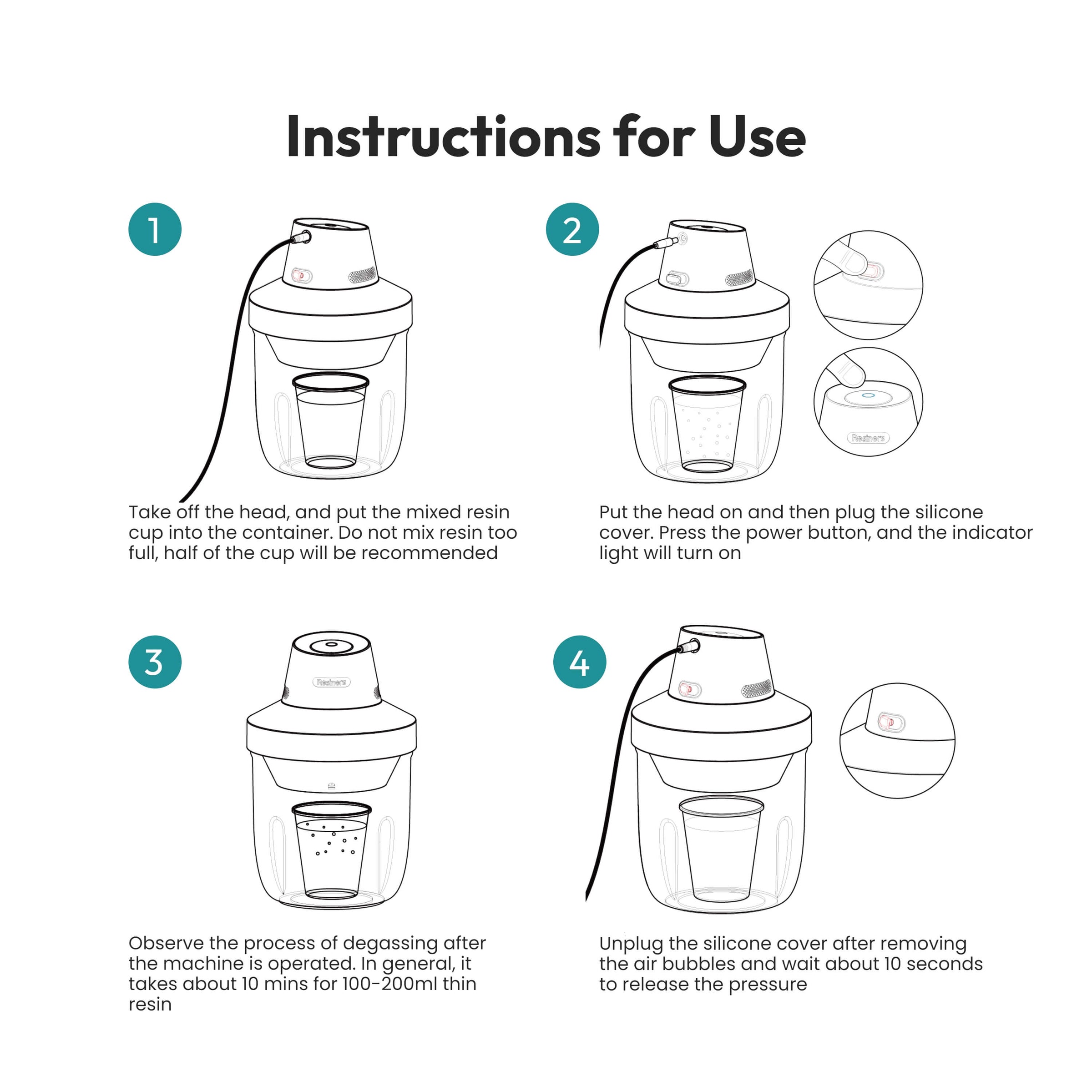 Resiners® AirLess Lite Bubble Removal Machine