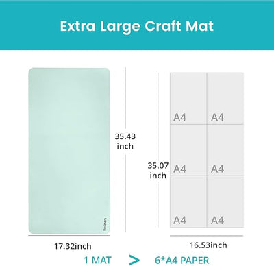 Resiners® Nonstick Heat-Resistant Leather Craft Mat, Double Sided Extra ...