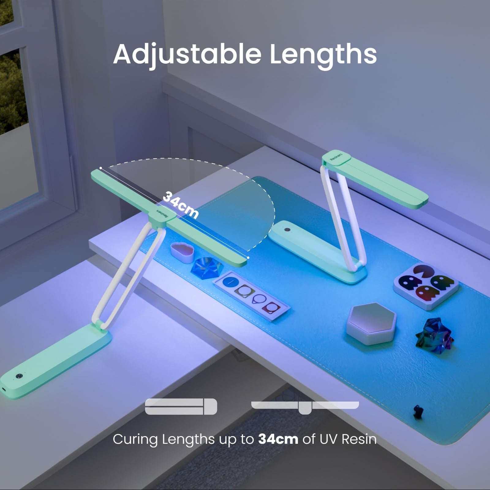 Resiners UV Light for Resin Curing, UV Resin Light, Wireless ...