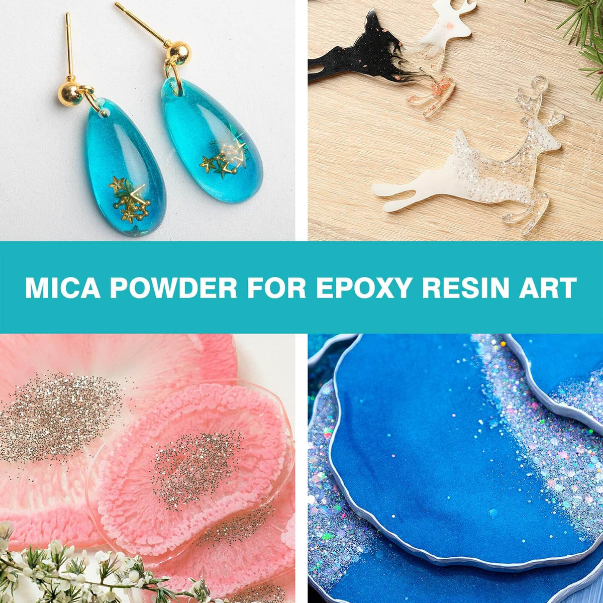 Resiners® 26 Colors Mica Powder Set, 0.175oz(5g)/Bottle, Pigments for ...