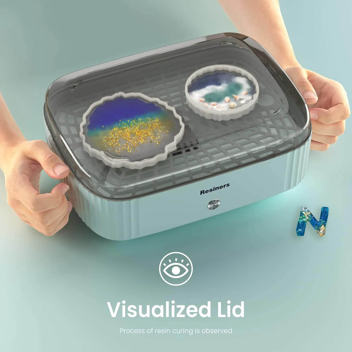 Resiners Resin Curing Machine: Auto-curing station with a large tray, 2 ...