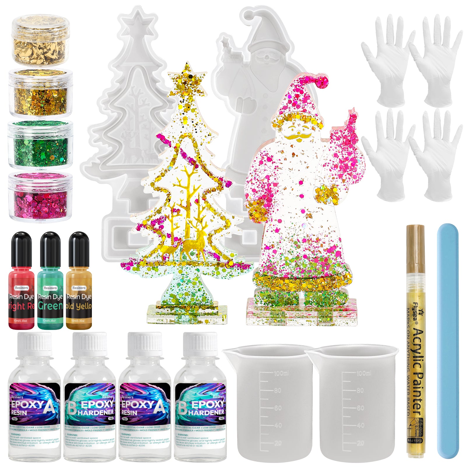 Resiners® 3D Christmas Resin Molds Set
