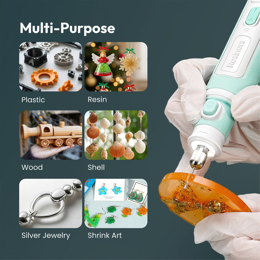 Resiners® Cordless Rotary Tool Kit for Resin Drilling and Polishing