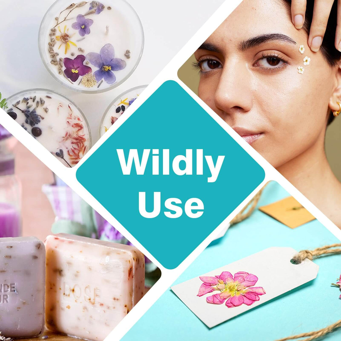 Resiners® 170Pcs Dried Flowers for Resin Molds, Natural Flowers, Real ...