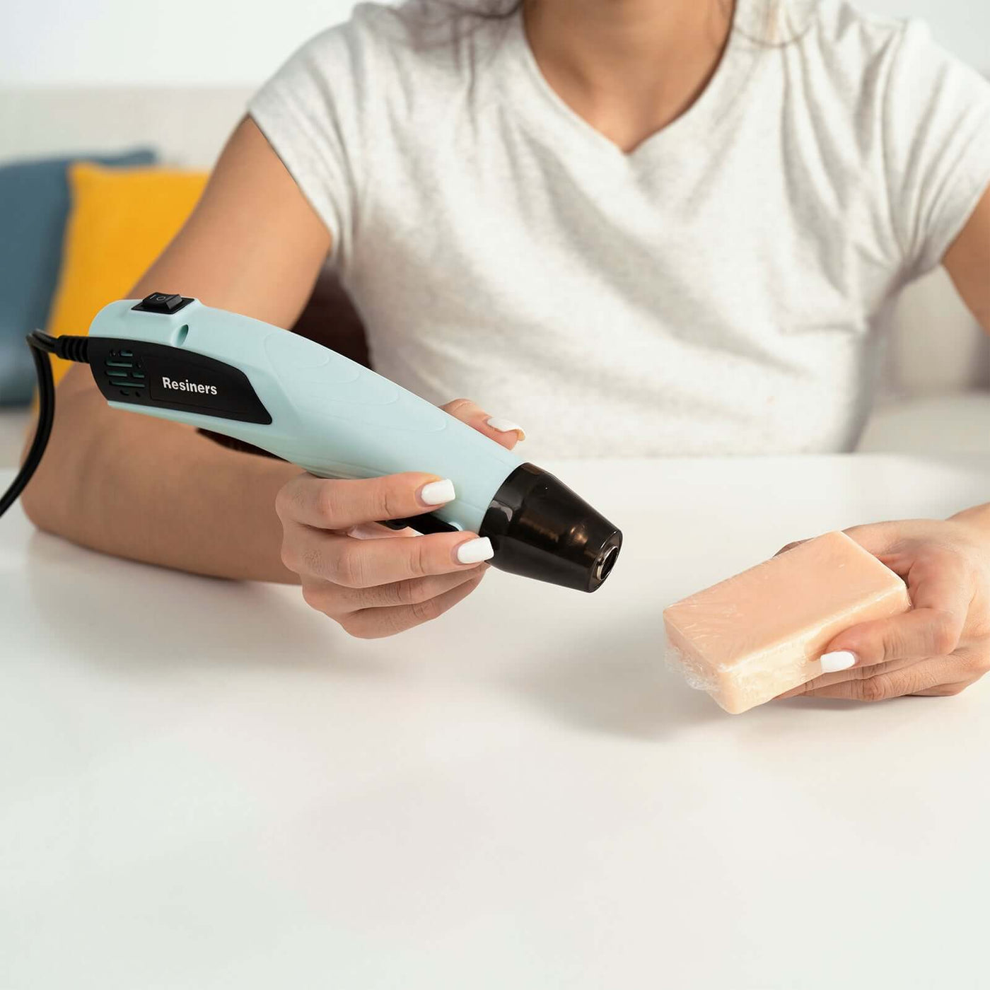 Resiners® Mini Heat Gun for Crafts, 3 Nozzles, Mini Dual Temp Hot Air ...